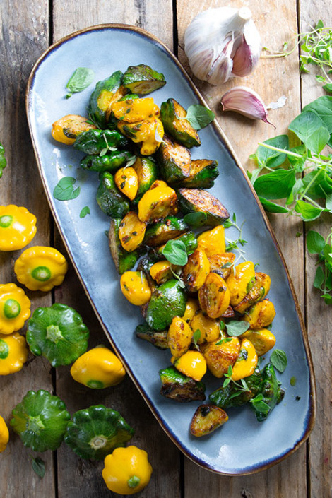 Recept med squash och zucchini | Hebe Frukt & Grönt